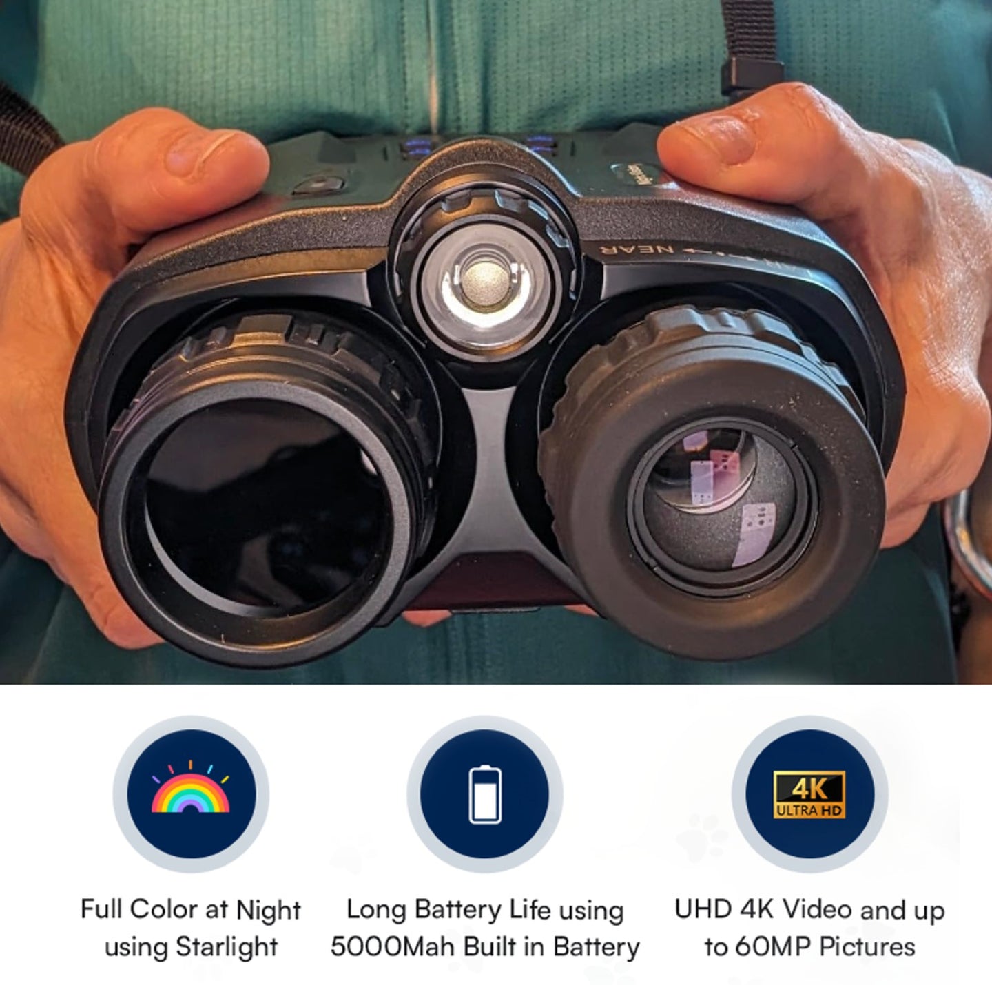 True 4K Night Vision Binoculars with in-built Rechargeable Battery (50