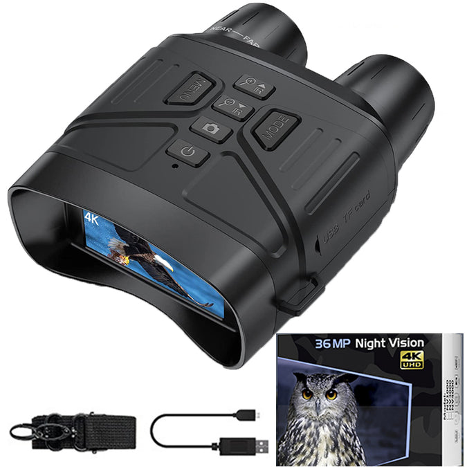True 4K Night Vision Binoculars with 4000Mah Rechargeable Battery | NV ...
